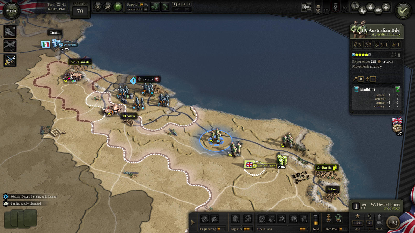 Desert Rats, nouveau DLC pour Unity of Command II ⬡ Gazette du wargamer